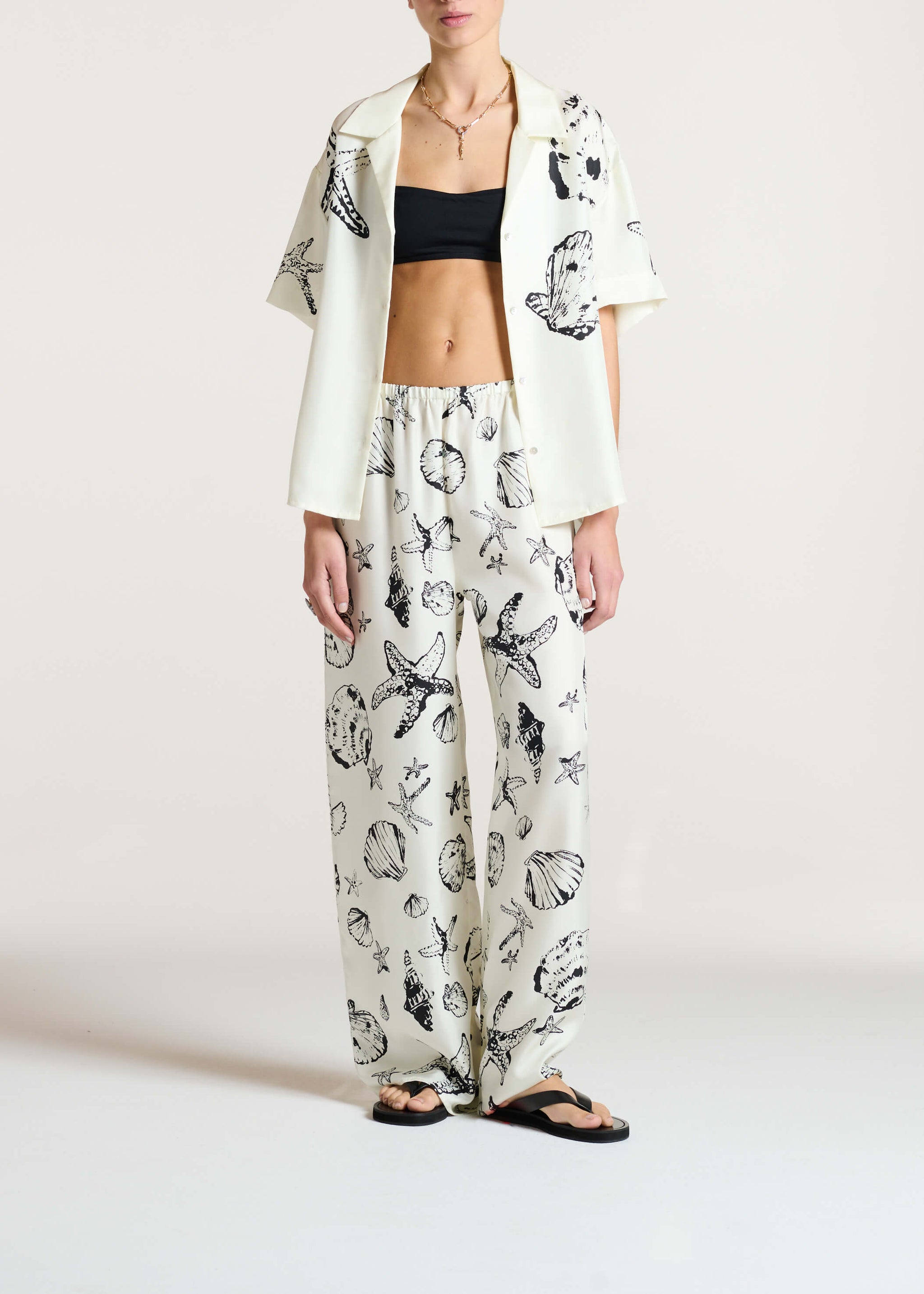 ASCENO x Lucy Delius Rock Pool Silk Trouser