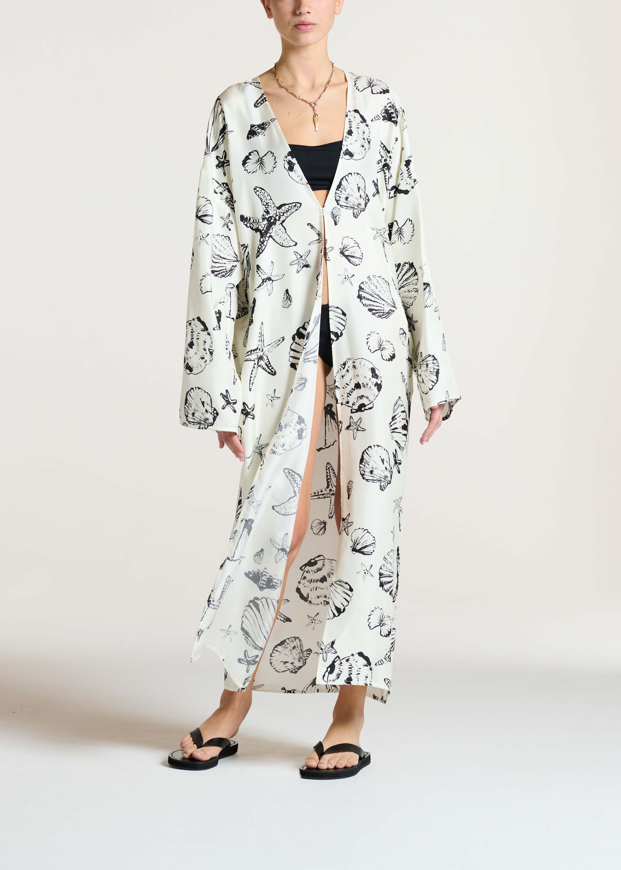 ASCENO x Lucy Delius Rock Pool Silk Robe