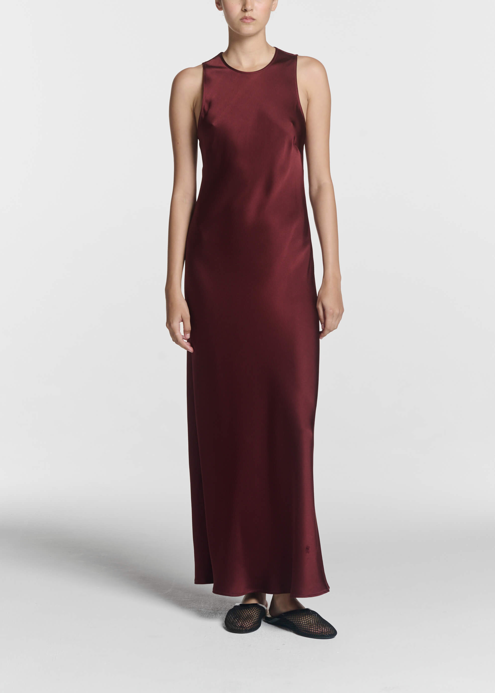 maroon silk dress for women