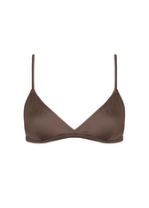 Genoa Dusk Brown Triangle Bikini Top | Brown Triangle Bikini